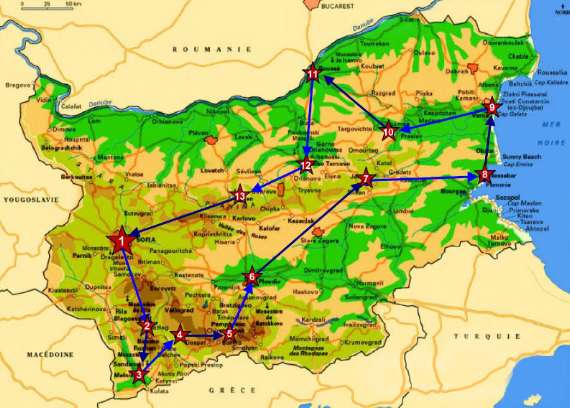 Tour de Bulgarie en voiture en itinérant : de Sofia à Melnik et Plodviv (1)