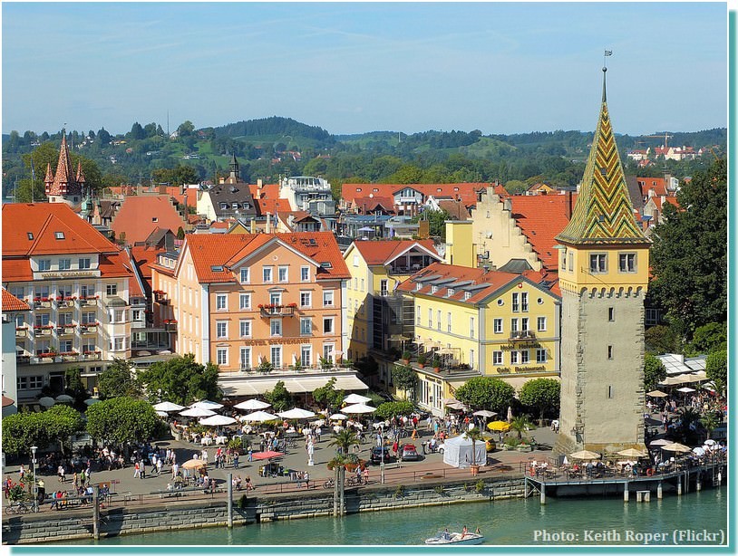Ville de Lindau: cité romantique sur le Bodensee en Souabe