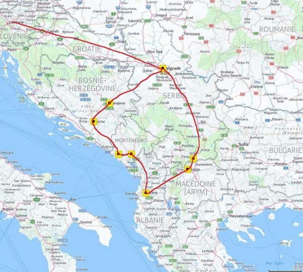 Tour des Balkans en bus et en train en 3 semaines
