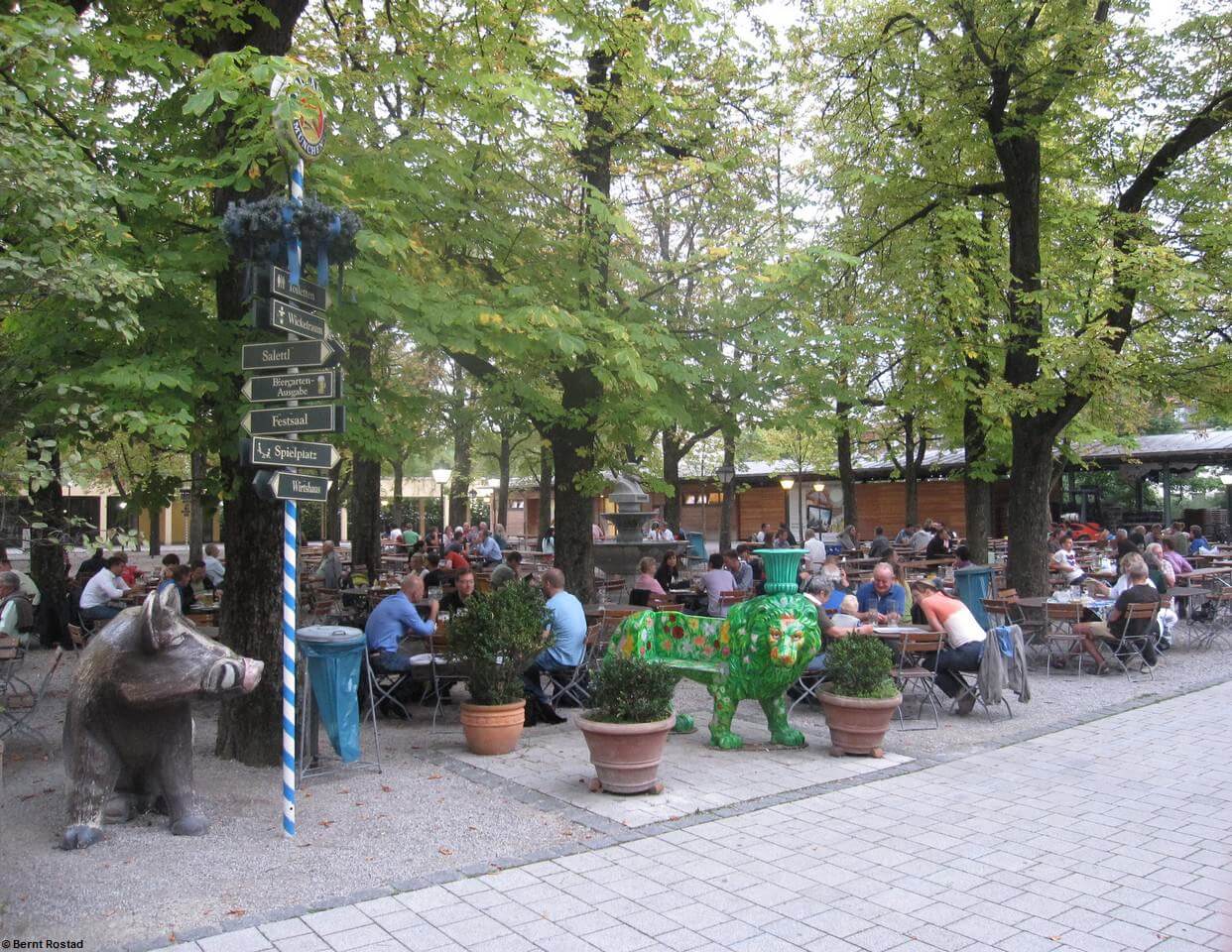 Biergarten à Munich, le jardin à bière, une institution bavaroise!