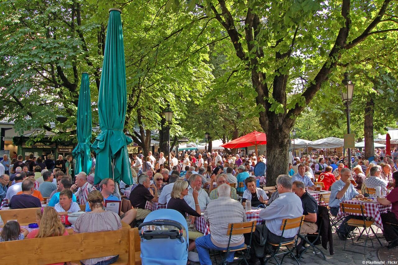 Biergarten à Munich, le jardin à bière, une institution bavaroise!